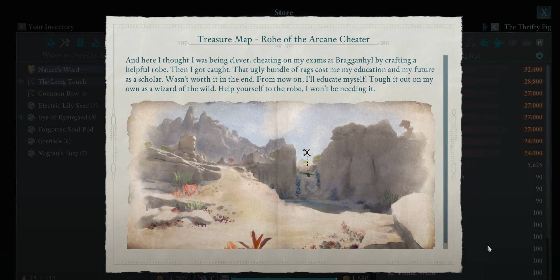 Arcane Cheater's Map: Find the Robe & Uncover Rewards!