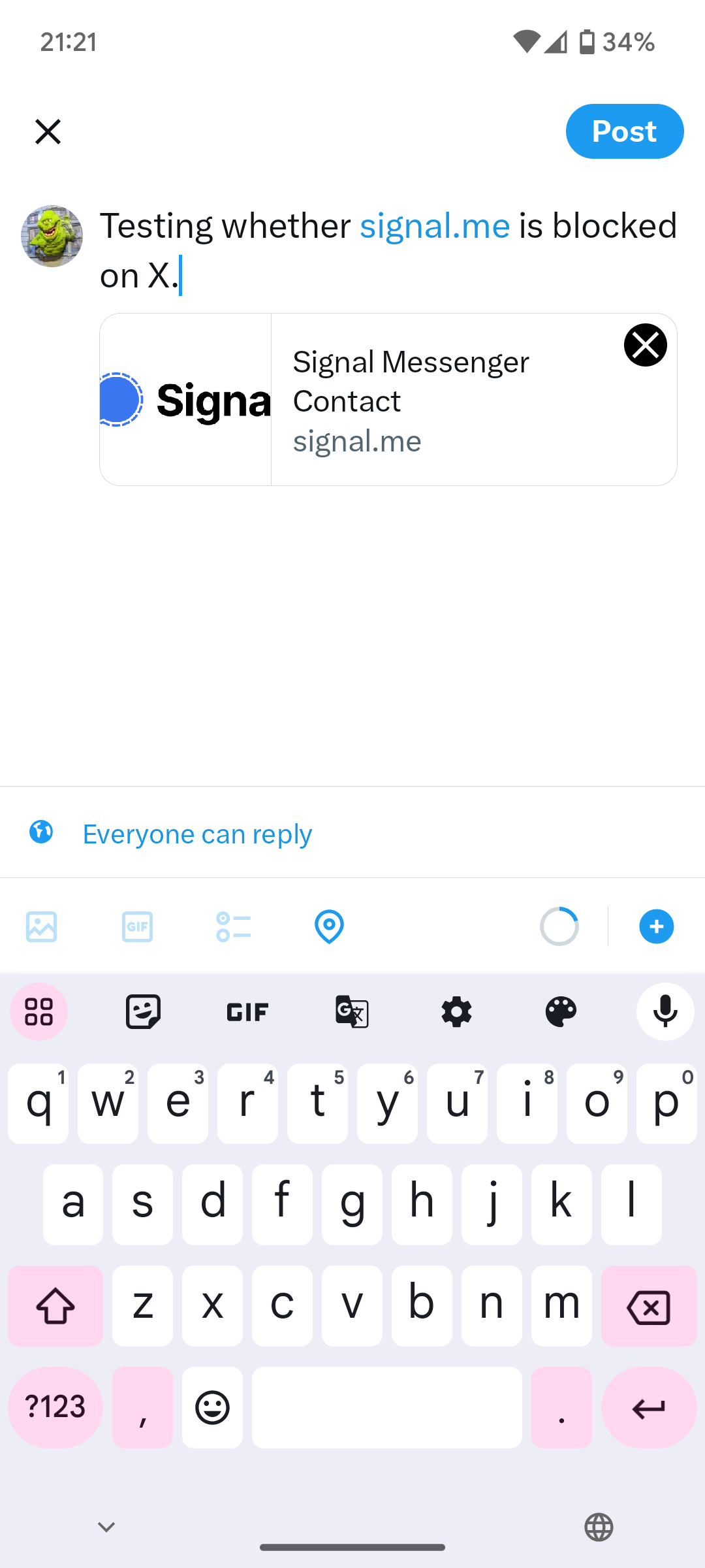 Elon Musk's X Begins Blocking All Signal Links