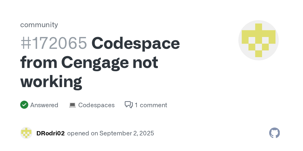 How To Fix Github Codespace Loading Errors For Cengage Assignments